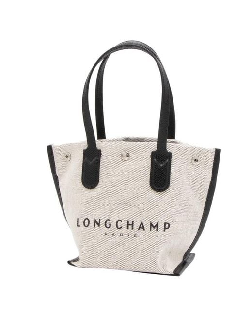 Longchamp Essential Xs Canvas Tote Bag in Metallic | Lyst UK
