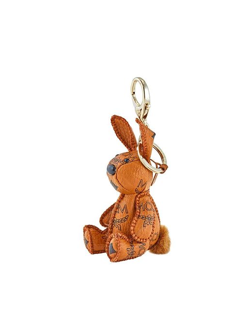 MCM Ladies Heritage Rabbit Key Ring in Brown | Lyst