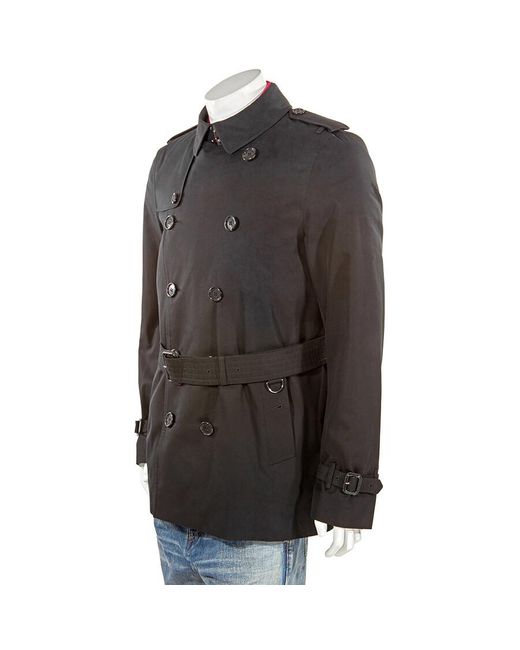 Burberry Heritage Kensinton Short Trench in Black for Men | Lyst