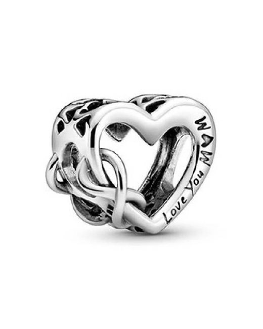 PANDORA Heart And Infinity Sterling Charm in Metallic | Lyst UK