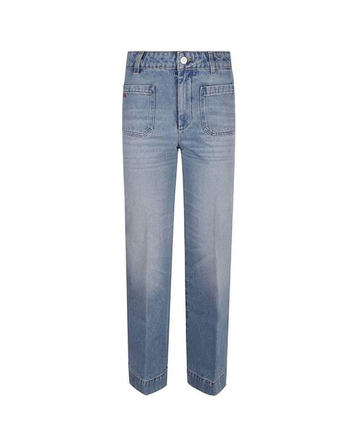 Victoria Beckham Alina High-Waisted Wide Jeans in Blue | Lyst UK