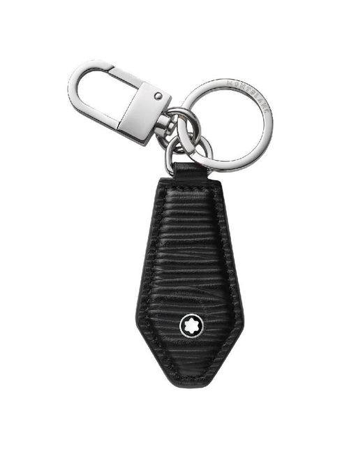 Montblanc Diamond Shaped Leather Keychain in Black | Lyst