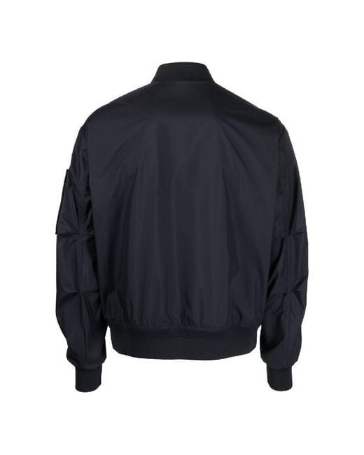 Moncler Bharani Logo-Patch Bomber Jacket, Brand Size 4 (X-Large) in ...