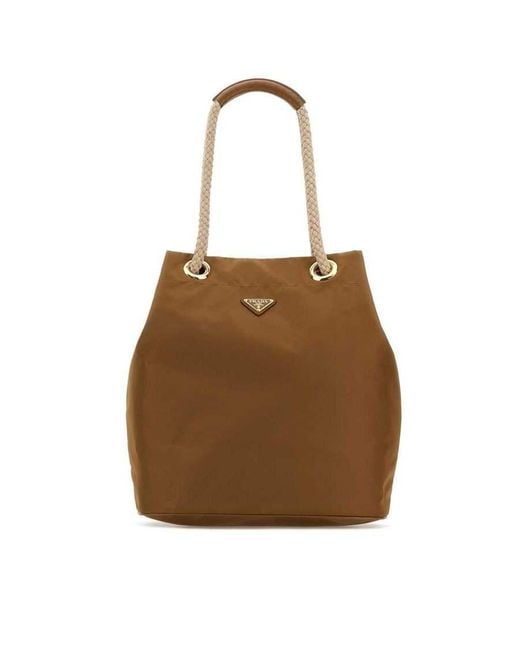 Prada Re-Nylon Large Mariner Bucket Bag Brandy Borse A Secchiello in ...