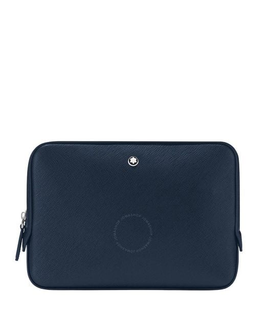 Montblanc Sartorial Leather Messenger Bag in Blue for Men | Lyst