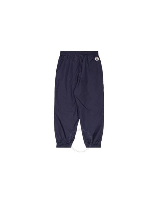 Moncler Kids Navy Track Taffeta Pants in Blue | Lyst