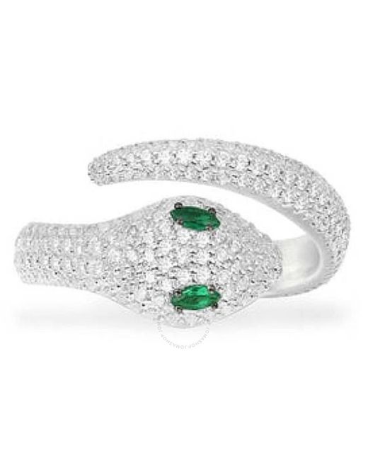 Apm Monaco Sterling Kaa Wrap Ring, Brand in Metallic | Lyst UK