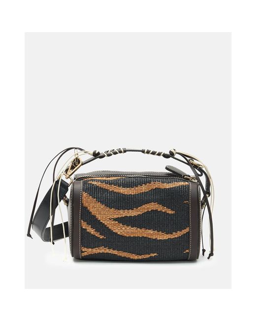 CUBA LAB Cubanita Rafia Handbag in Black | Lyst UK