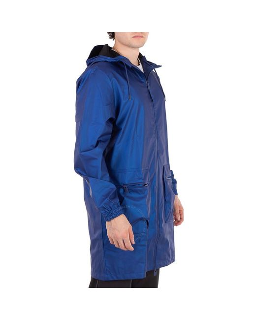 Rains Long Sleeve Cargo Jacket in Blue for Men | Lyst
