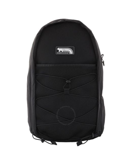 Maison Kitsuné Flash Fox Nylon Backpack in Black for Men | Lyst