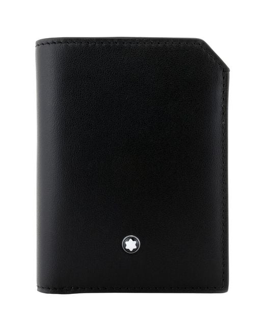 Montblanc Soft Mini Wallet 4Cc 130050 in Black for Men | Lyst UK