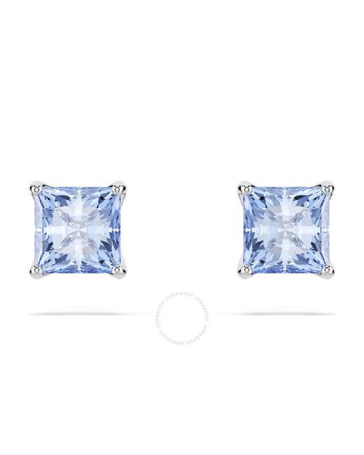 Swarovski Matrix Square-Cut Stud Earrings in Blue | Lyst