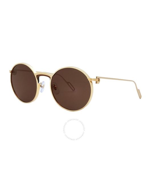 Cartier Brown Round Sunglasses Ct0274s 002 99 | Lyst