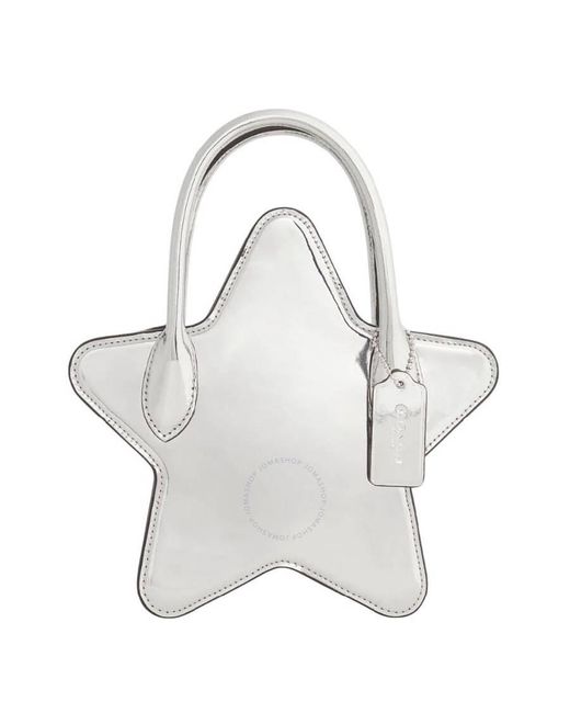 COACH Leather Star Bag in White | Lyst