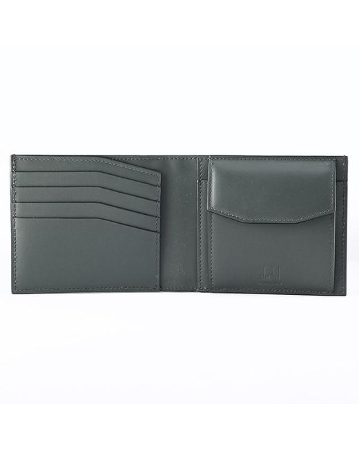 Dunhill Coin Wallet For Men Dunhill Belgrave Navy Yellow Leather Bi ...