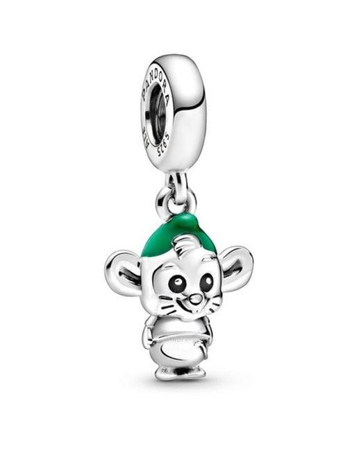 PANDORA Ladies Sterling Disney Cinderella Gus Mouse Dangle Charm in ...