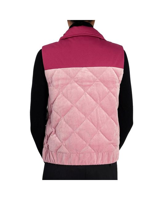 Moncler Open Logo-patch Sleeveless Jacket in Red | Lyst