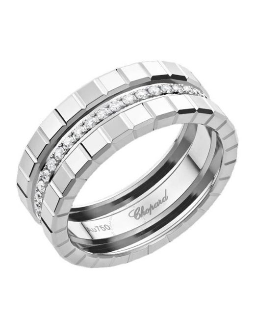 Chopard 18K Ice Cube Diamond Ring in Metallic | Lyst