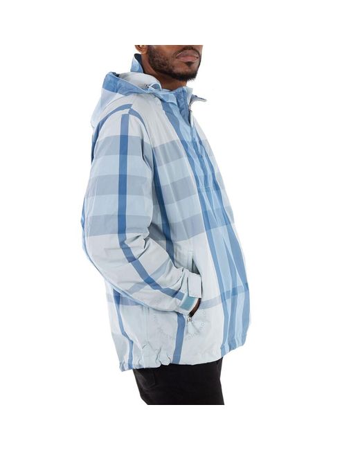 Burberry Sky Check Jarrett Quarter-zip Jacket in Blue for Men | Lyst