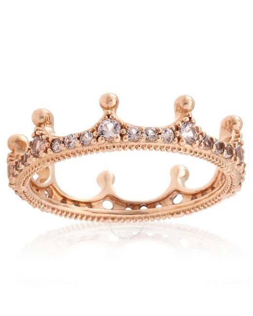 PANDORA Sparkling Crown Ring- /6 Us in Metallic | Lyst