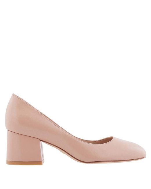 Stuart Weitzman Adobe Flareblock 60 Pumps in Pink | Lyst UK