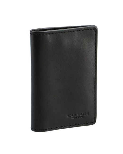 COACH Calf Leather Sport Wallet in Black for Men | Lyst