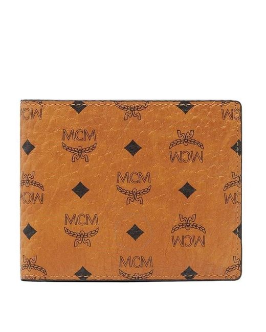 MCM Bifold Leather Wallet in Brown for Men | Lyst