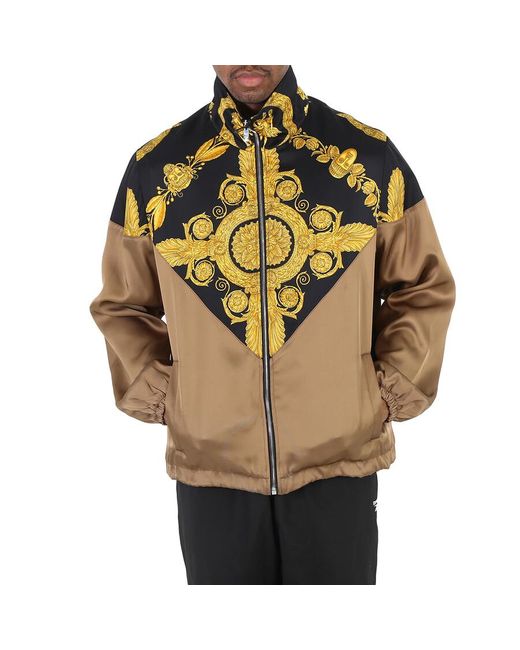 Versace Baroque Print Technical Track Jacket, Brand Size 48 (Us in ...