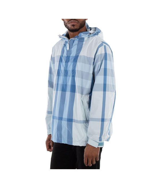 Burberry Sky Check Jarrett Quarter-zip Jacket in Blue for Men | Lyst