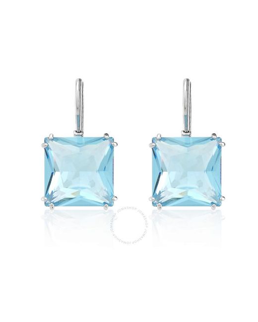 Swarovski Ladies Millenia Square Cut Crystal Drop Earrings in Blue | Lyst