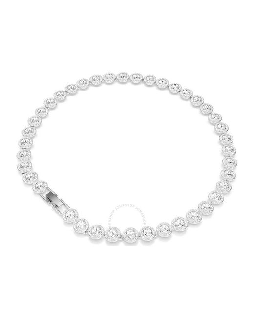 Swarovski Una Angelic Round Crystal Tennis Necklace in Metallic | Lyst