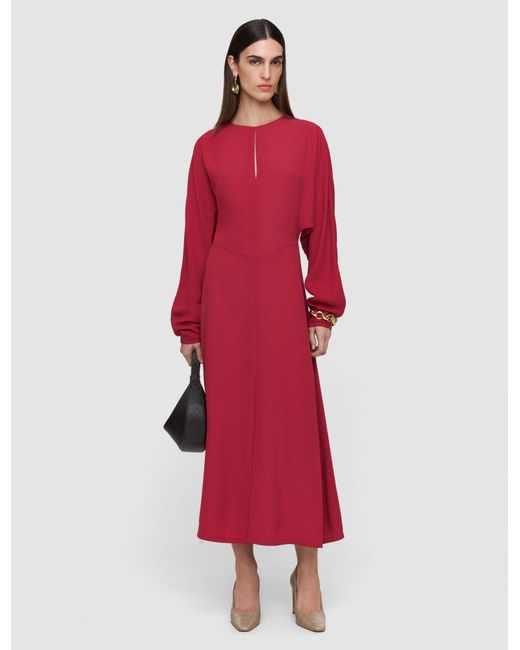 JOSEPH Hills Crepe Dress in Red | Lyst UK