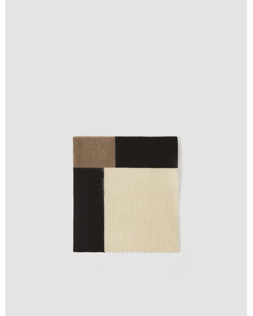 JOSEPH Overlay Merino Wool Scarf in Black | Lyst