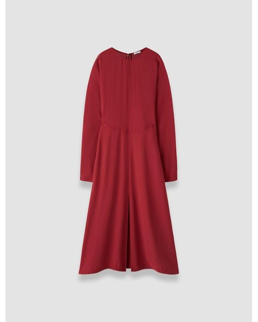 JOSEPH Hills Crepe Dress in Red | Lyst UK