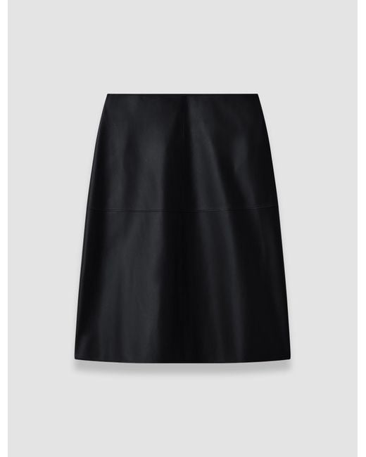 JOSEPH Niven Soft Nappa Leather Skirt in Black | Lyst UK