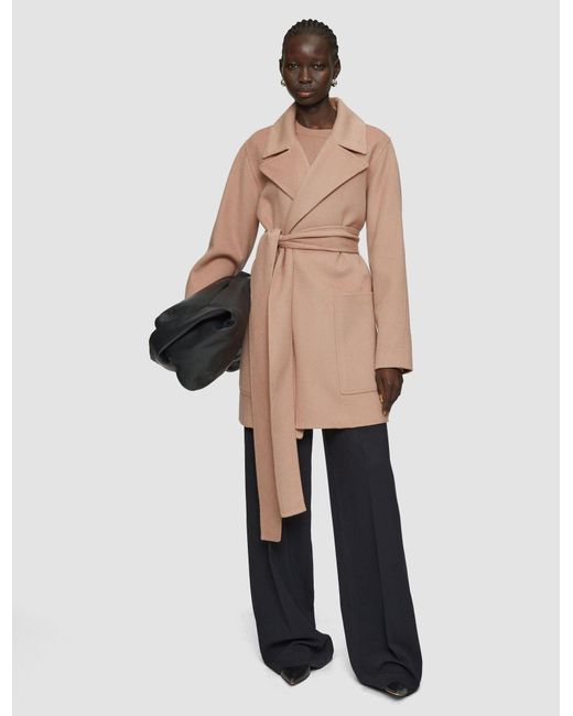 JOSEPH Clemence Double Face Cashmere Coat in Natural | Lyst