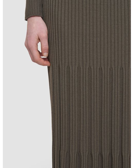 JOSEPH Merino Rib Knit Skirt in Natural | Lyst UK