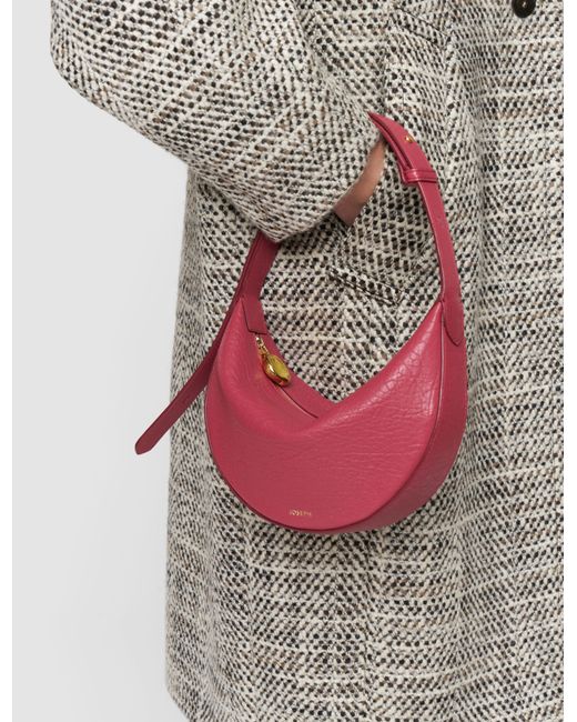 JOSEPH Bean Pebble Leather Bag in Pink | Lyst UK
