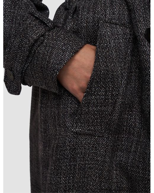 JOSEPH Laurin Textured Tailoring Wool Coat in Brown | Lyst UK