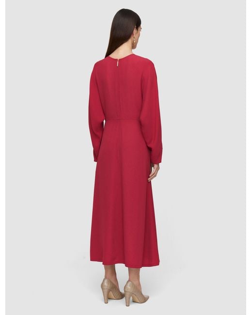 JOSEPH Hills Crepe Dress in Red | Lyst UK