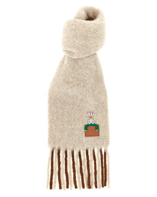 Loewe 'acrobat' Double-face Scarf in Natural | Lyst UK