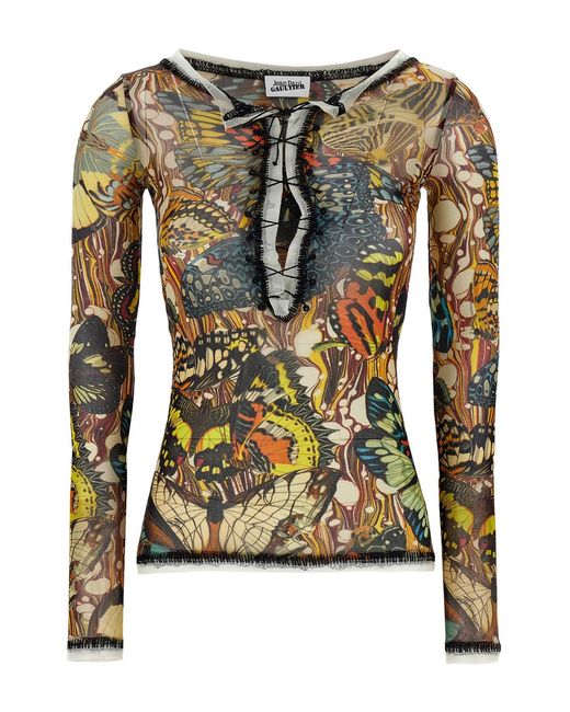 Jean Paul Gaultier 're-edition - The Yellow Butterfly' Cardigan in ...