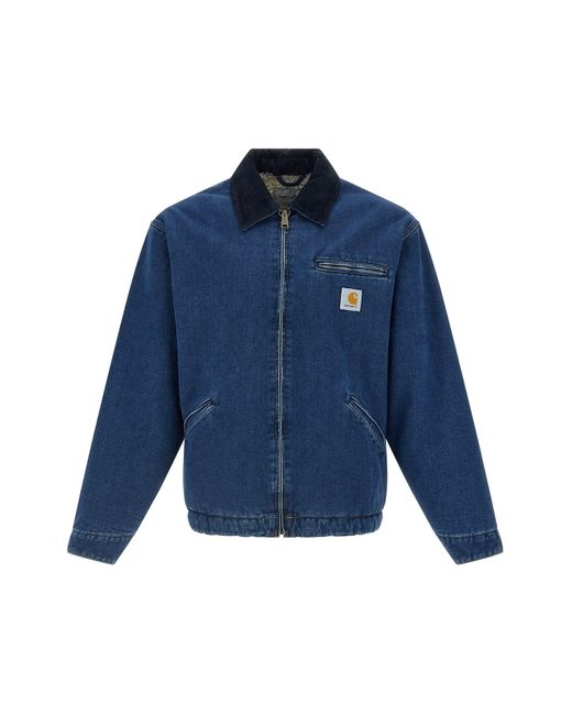 Carhartt 'og Detroit' Jacket in Blue for Men | Lyst UK