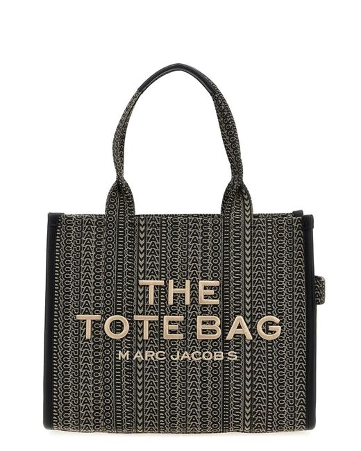 Marc Jacobs 'the Monogram Jacquard Large Tote' Shopping Bag in Black | Lyst UK