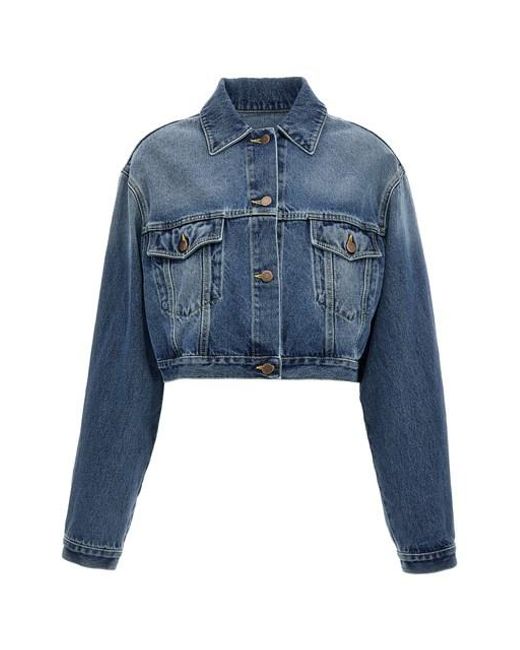 Prada Denim Jacket in Blue | Lyst