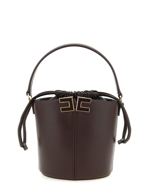 Elisabetta Franchi Logo Bucket Bag | Lyst UK