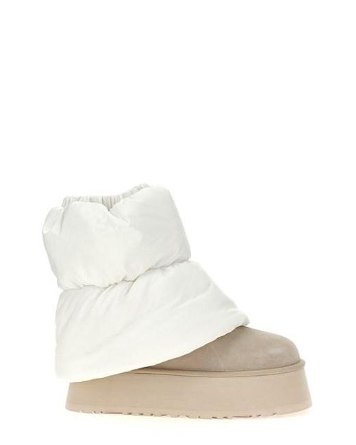 UGG 'mini Dipper Puffer' Ankle Boots in White | Lyst