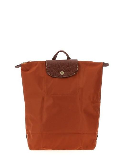 Longchamp 'm Le Pliage Original' Backpack in Red | Lyst