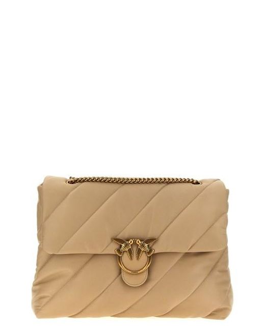 Pinko 'love Puff Extra' Crossbody Bag in Natural | Lyst