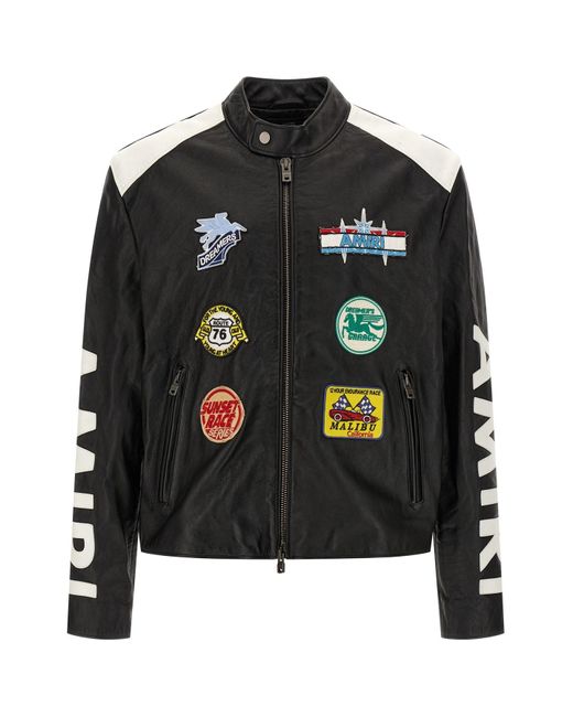 Amiri Patch Racer' Jacket in Black for Men | Lyst UK